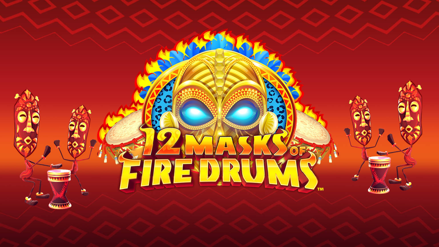 Spela 12 Masks of Fire Drums från Microgaming hos GoGoCasino